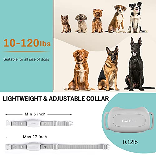 PATPET Dog Shock Collar with Remote - 3 Modes Rechargeable Shock Collar for 2 Dogs, IPX7 Waterproof Dog Training Collar with Remote Security Keypad