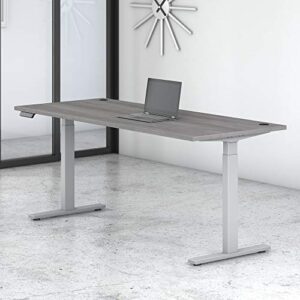 Bush Business Furniture Move 60 Series Height Adjustable Standing Desk, 72W x 30D, Platinum Gray with Cool Gray Metallic Base