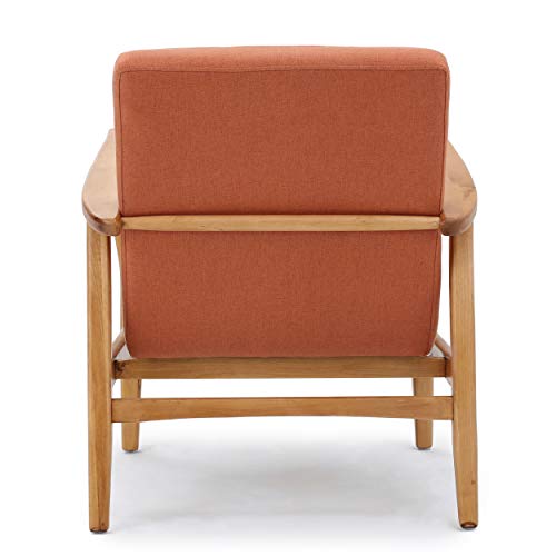 Christopher Knight Home Brayden Fabric Club Chair, Orange 28.25D x 25.25W x 31.25H in