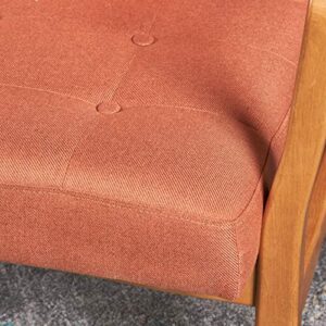 Christopher Knight Home Brayden Fabric Club Chair, Orange 28.25D x 25.25W x 31.25H in