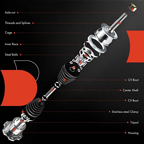 A-Premium CV Axle Shaft Assembly Compatible with Chevy Silverado 1500 2500 3500 HD Classic, Avalanche 2500, Suburban & GMC Sierra 1500 2500 3500 HD, Yukon XL 2500 & Hummer H2, Front Left or Right