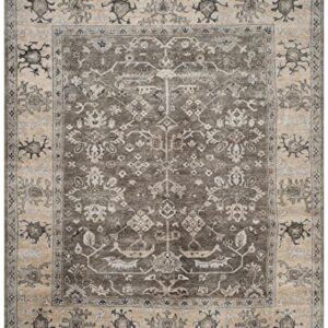 Safavieh Oushak Collection 9' x 12' Charcoal/Sandstone OSH235A Hand-Knotted Traditional Oriental Wool Living Room Dining Bedroom Area Rug