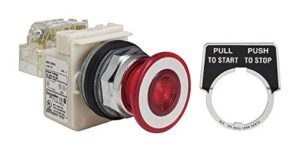 schneider electric 30mm incandescent 1no/1nc illuminated push button with maintained pull / maintained push action, red – 9001kr9p35rh13