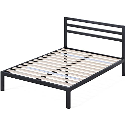 ZINUS Arnav Metal Platform Bed Frame with Headboard / Wood Slat Support / No Box Spring Needed / Easy Assembly, Queen