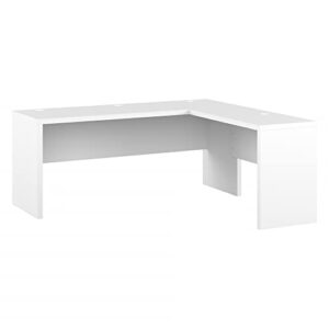 bush business furniture echo l shaped computer desk, 72w, pure white