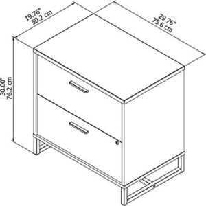 Bush Business Furniture Office by Kathy Ireland Method 2 Drawer Lateral File Cabinet-Assembled, Storm Gray