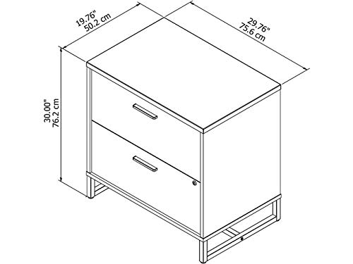 Bush Business Furniture Office by Kathy Ireland Method 2 Drawer Lateral File Cabinet-Assembled, Storm Gray