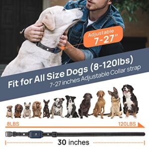 Bousnic Dog Shock Collar with Remote - Electric Training Collar for Large Medium Small Dogs (8-120lbs) Waterproof Rechargeable with Beep Vibration Safe Shock and 1000FT Control Range