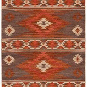 Safavieh Kilim Collection 8' x 10' Brown/Dark Grey KLM331T Handmade Tribal Southwestern Boho Rustic Wool Area Rug