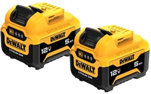 dewalt 12v max 5ah battery, lithium-ion, 2-pack (dcb126-2)