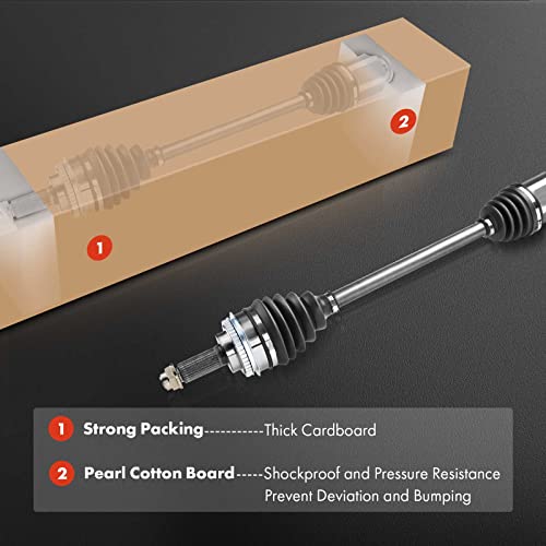 A-Premium Pair (2) Rear CV Axle Shaft Assembly Compatible with Can-Am Outlander 1000, Outlander 650, Outlander 800, Outlander 800R, Outlander Max 1000, Renegade 1000, Renegade 800R, Replace# 705500867