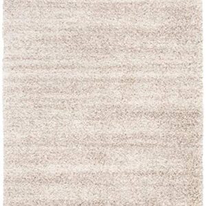 Safavieh Hudson Shag Collection 10' x 14' Ivory/Beige SGH295C Modern Abstract Non-Shedding 2-inch Thick Area Rug