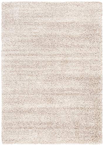 Safavieh Hudson Shag Collection 10' x 14' Ivory/Beige SGH295C Modern Abstract Non-Shedding 2-inch Thick Area Rug