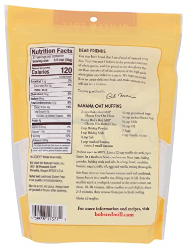 Bob's Red Mill Gluten Free Oat Flour, 18 Oz