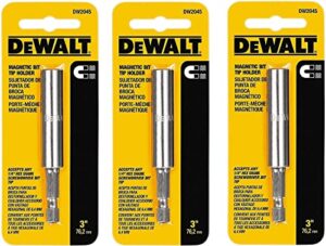 dewalt dw2045 professional 3-inch magnetic bit tip holder, 3 pack