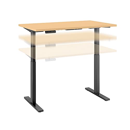 Bush Business Furniture Move 60 Series Height Adjustable Standing Desk, 48W x 30D, Natural Maple with Black Base