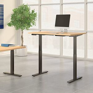 Bush Business Furniture Move 60 Series Height Adjustable Standing Desk, 48W x 30D, Natural Maple with Black Base