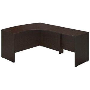 bush business furniture series c elite 60w x 43d right bowfront desk shell in mocha cherry