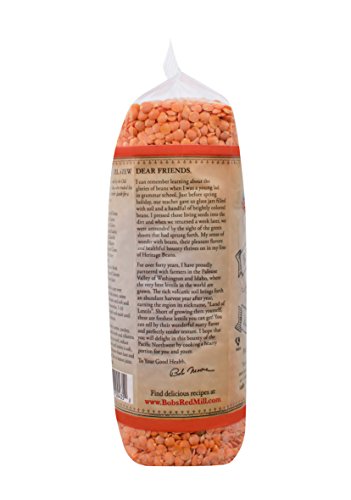 Bob's Red Mill Red Lentil Beans, 27 Oz (4 Pack)