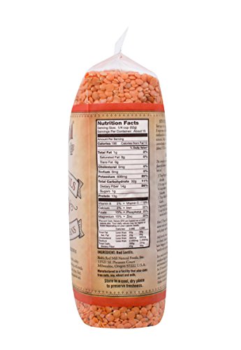 Bob's Red Mill Red Lentil Beans, 27 Oz (4 Pack)