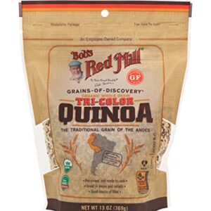 Bob's Red Mill Organic Tri-Color Quinoa Grain, 13-ounce (Pack of 5)