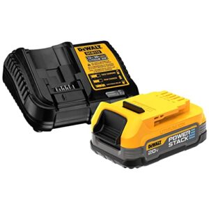 dewalt 20v max* starter kit with powerstack™ compact battery and charger (dcbp034c)