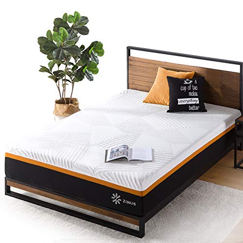 ZINUS 12 Inch Cooling Copper ADAPTIVE Pocket Spring Hybrid Mattress / Moisture Wicking Cover / Cooling Foam / Pocket Innersprings for Motion Isolation / Mattress-in-a-Box, Queen, Off-white