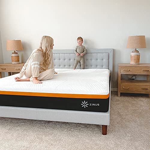 ZINUS 12 Inch Cooling Copper ADAPTIVE Pocket Spring Hybrid Mattress / Moisture Wicking Cover / Cooling Foam / Pocket Innersprings for Motion Isolation / Mattress-in-a-Box, Queen, Off-white