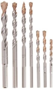 dewalt masonry drill bit set, percussion, concrete & block, 7-piece (dw5207)