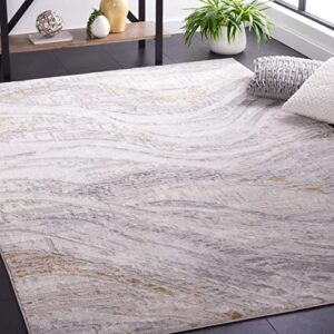 safavieh palma collection 5’5″ x 7’7″ beige/light grey pam310a modern contemporary abstract non-shedding area rug