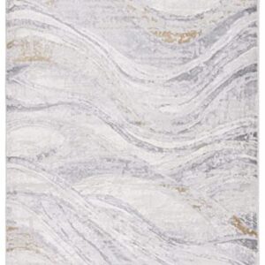 Safavieh Palma Collection 5'5" x 7'7" Beige/Light Grey PAM310A Modern Contemporary Abstract Non-Shedding Area Rug