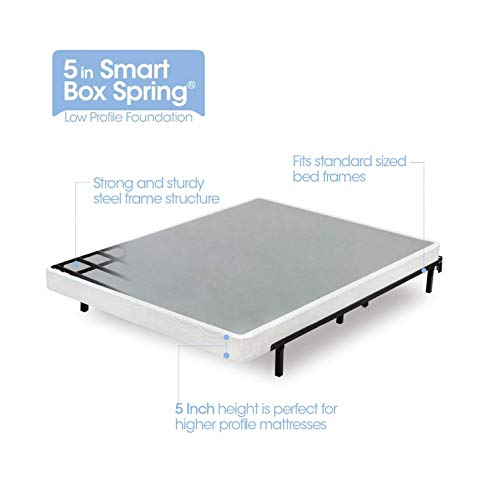 ZINUS 5 Inch Metal Smart Box Spring / Mattress Foundation / Strong Metal Frame / Easy Assembly, Queen