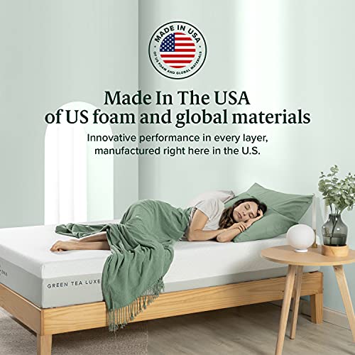 ZINUS 12 Inch Green Tea Luxe Memory Foam Mattress / Pressure Relieving / CertiPUR-US Certified / Bed-in-a-Box / All-New / Made in USA, Queen