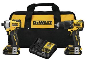 dewalt atomic 20v max* combo kit with hammer drill & impact driver, 2-tool (dck279c2)