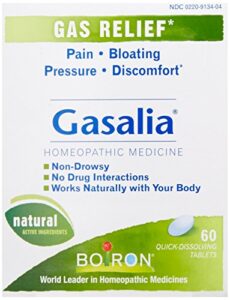 boiron gasalia, 3 pack, (60 tablets per pack), homeopathic medicine for gas relief