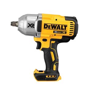 dewalt 20v max xr impact wrench kit, brushless, high torque, hog ring anvil, 1/2-inch, tool only (dcf899hb) , yellow