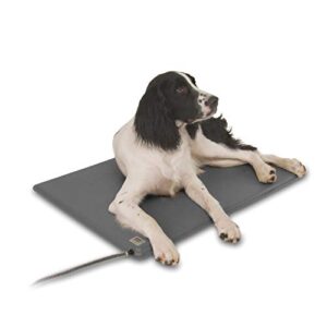 k&h pet products deluxe lectro-kennel heated pad medium gray 16.5″ x 22.5″ 60w