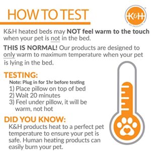 K&H Pet Products Deluxe Lectro-Kennel Heated Pad Medium Gray 16.5" x 22.5" 60W