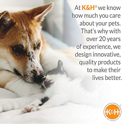 K&H Pet Products Heated Pet Bed Warmer Waterproof Pet Heating Pad Tan X-Large 15.75 X 25.5 Inches