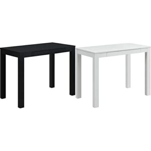 ameriwood home parsons desk with drawer, black & parsons desk with drawer, white