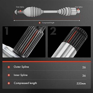 A-Premium CV Axle Shaft Assembly Compatible with Polaris Sportsman 400/500 2004-2004, Sportsman 600/700 2003-2004, Front & Rear 4-PC Set