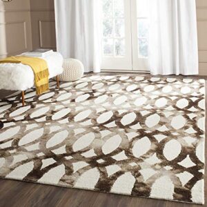 SAFAVIEH Dip Dye Collection 8' x 10' Ivory / Green DDY675B Handmade Moroccan Watercolor Premium Wool Area Rug