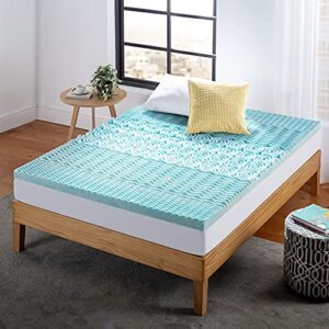 Zinus 2 Inch Green Tea Cooling Gel Memory Foam Zoned Support Mattress Topper, Full