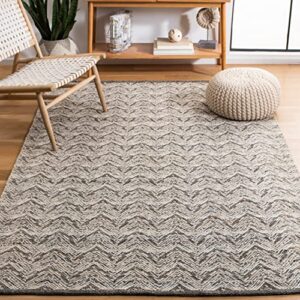 Safavieh Kilim Collection 3' x 5' Beige/Black KLM729B Flat Weave Contemporary Chevron Wool Area Rug