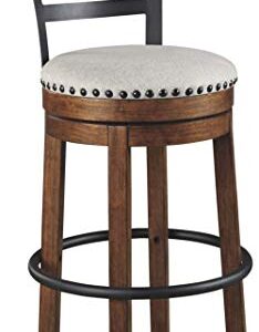 Signature Design by Ashley Valebeck 30" Farmhouse Pub Height Barstool, Brown