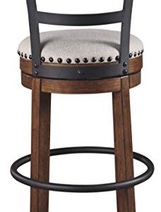 Signature Design by Ashley Valebeck 30" Farmhouse Pub Height Barstool, Brown