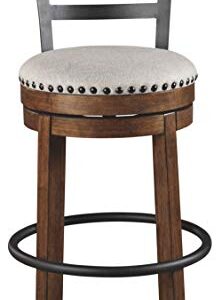 Signature Design by Ashley Valebeck 30" Farmhouse Pub Height Barstool, Brown