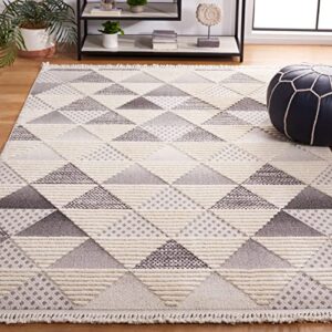 safavieh urban collection 9′ x 12′ grey/ivory urb206f mid-century modern tassel fringe area rug