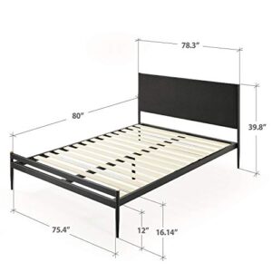 ZINUS Clarrisa Metal Platform Bed Frame / Mattress Foundation / Slat Support / No Box Spring Needed / Easy Assembly, King