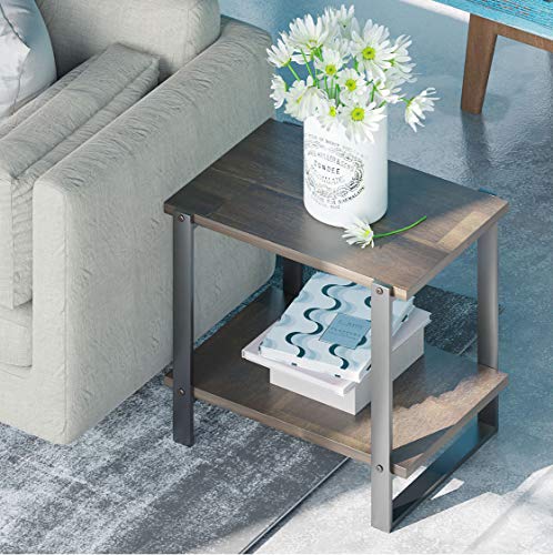 ZINUS Brock 21 Inch Solid Wood Side Table / End Table / Easy Assembly